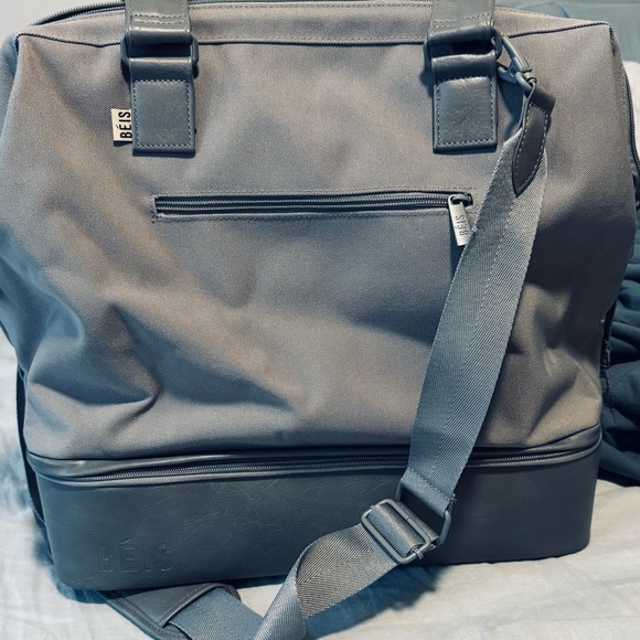 BEIS | Bags | Beis Mini Convertible Weekender In Grey | Poshmark